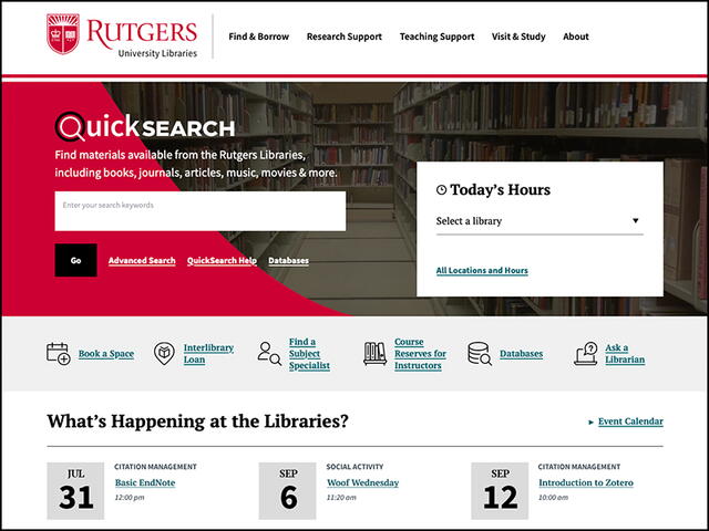 Introducing Our New Homepage | Rutgers University Libraries